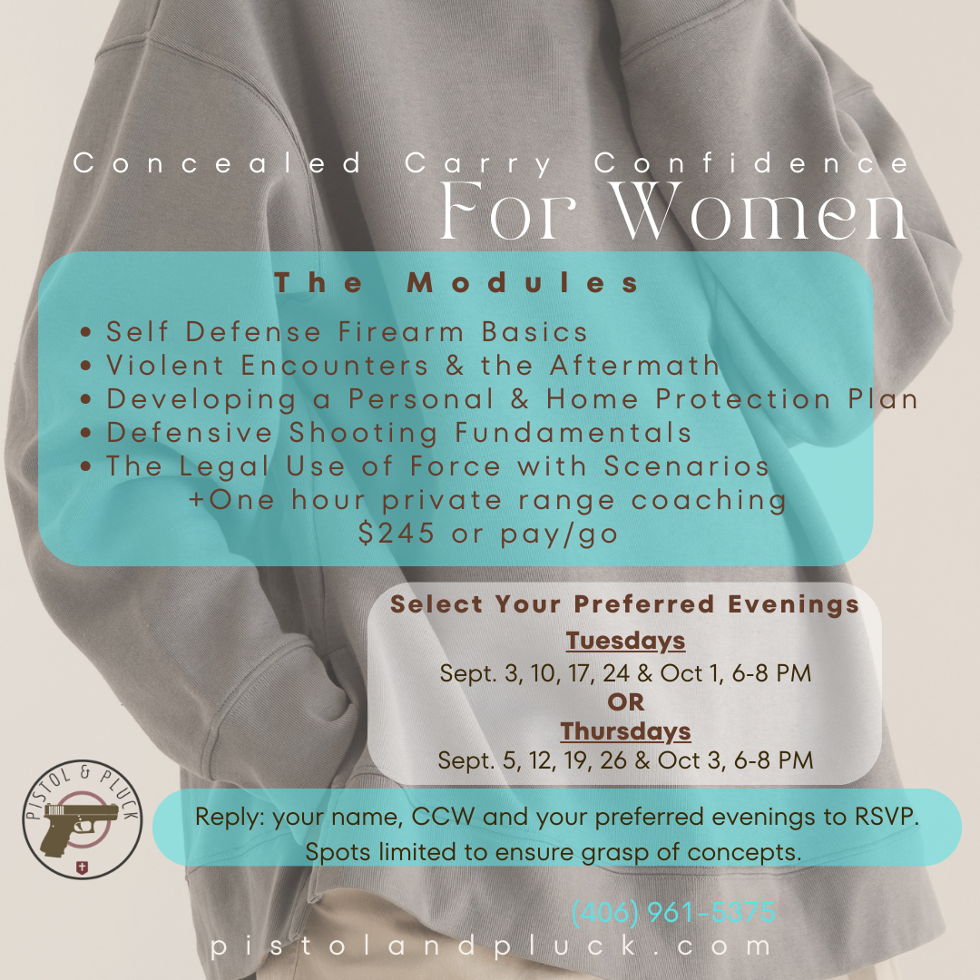 Training Events for YOU with Pistol & Pluck – Pistol & Pluck, LLC