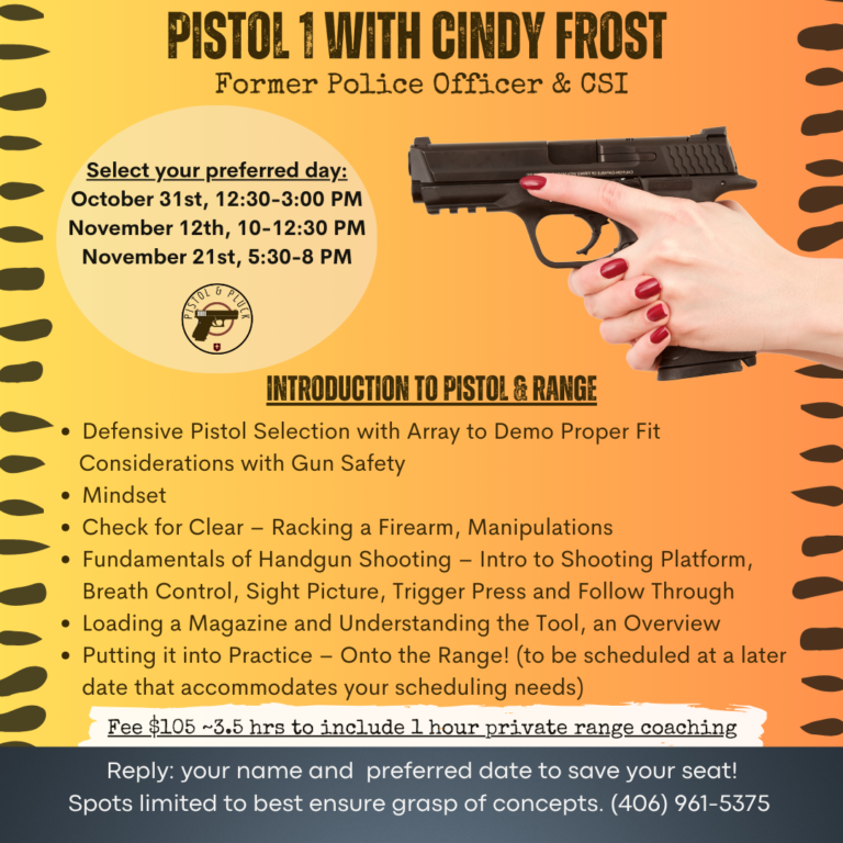 Training Opportunities, Save Your Seat! – Pistol & Pluck, LLC